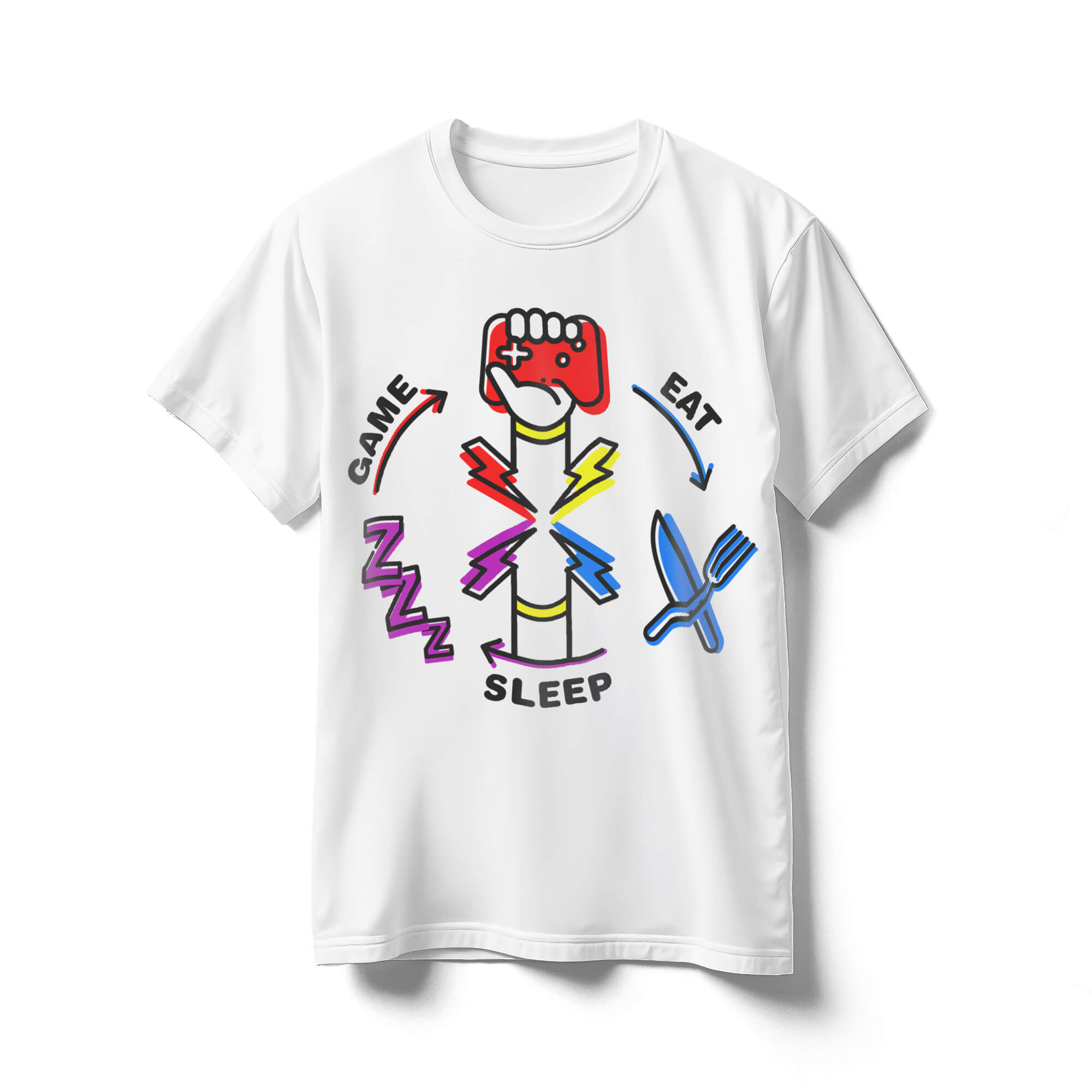 🔁 Eat Sleep Repeat – Trendy Shirts for Every Style! 👕